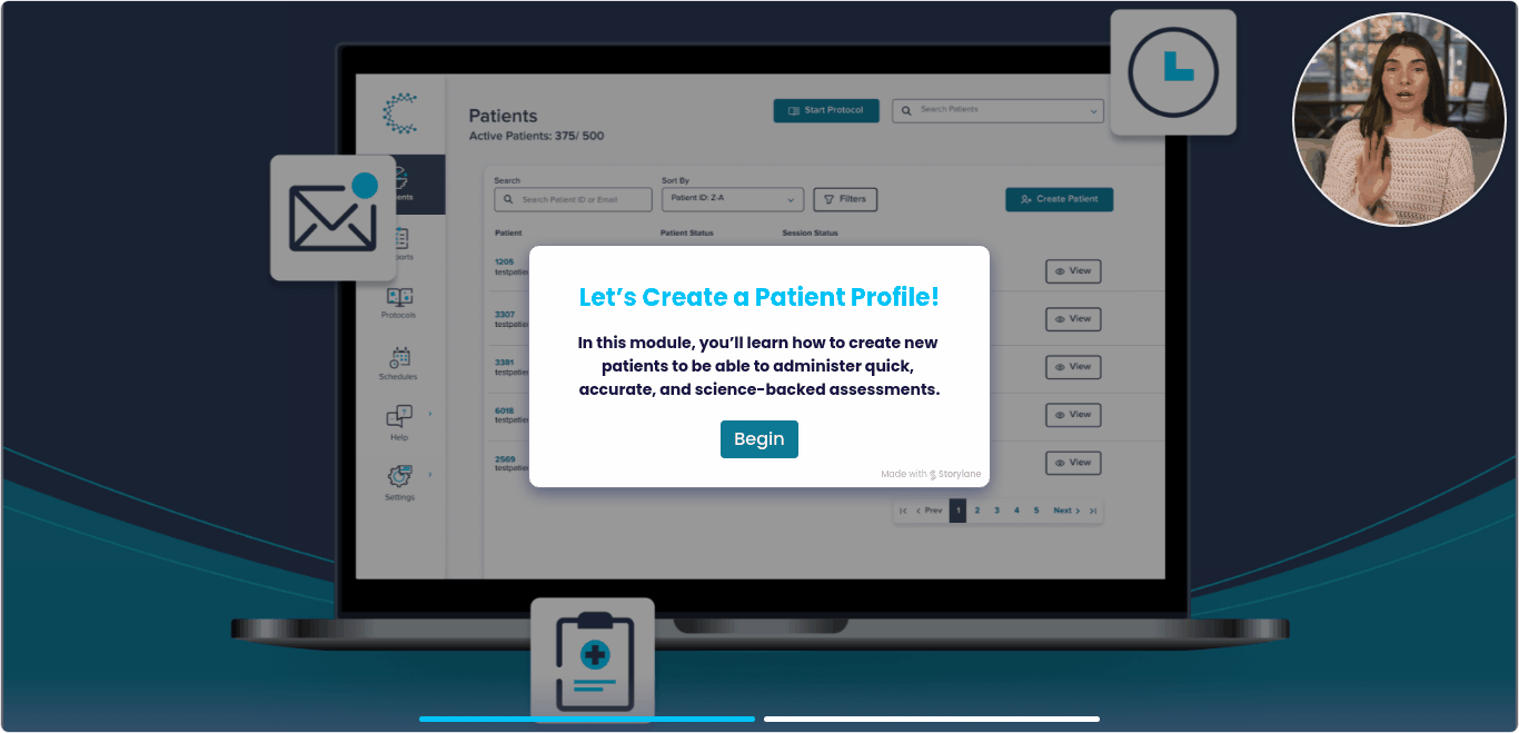 Create a Patient Profile – Creyos